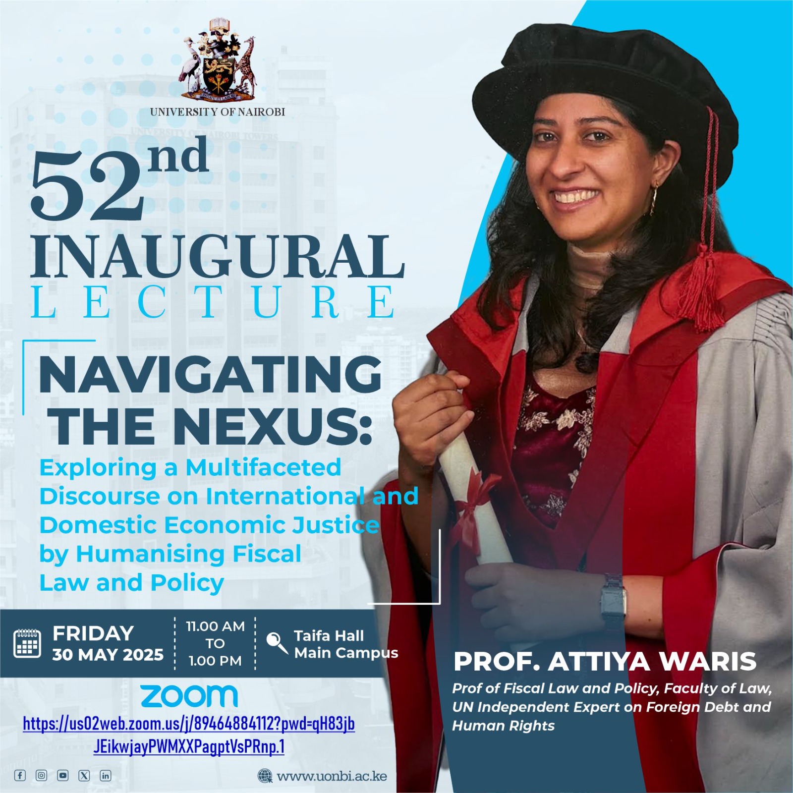 The 52nd Inaugural Lecture by Prof. Attiya Waris | Academics